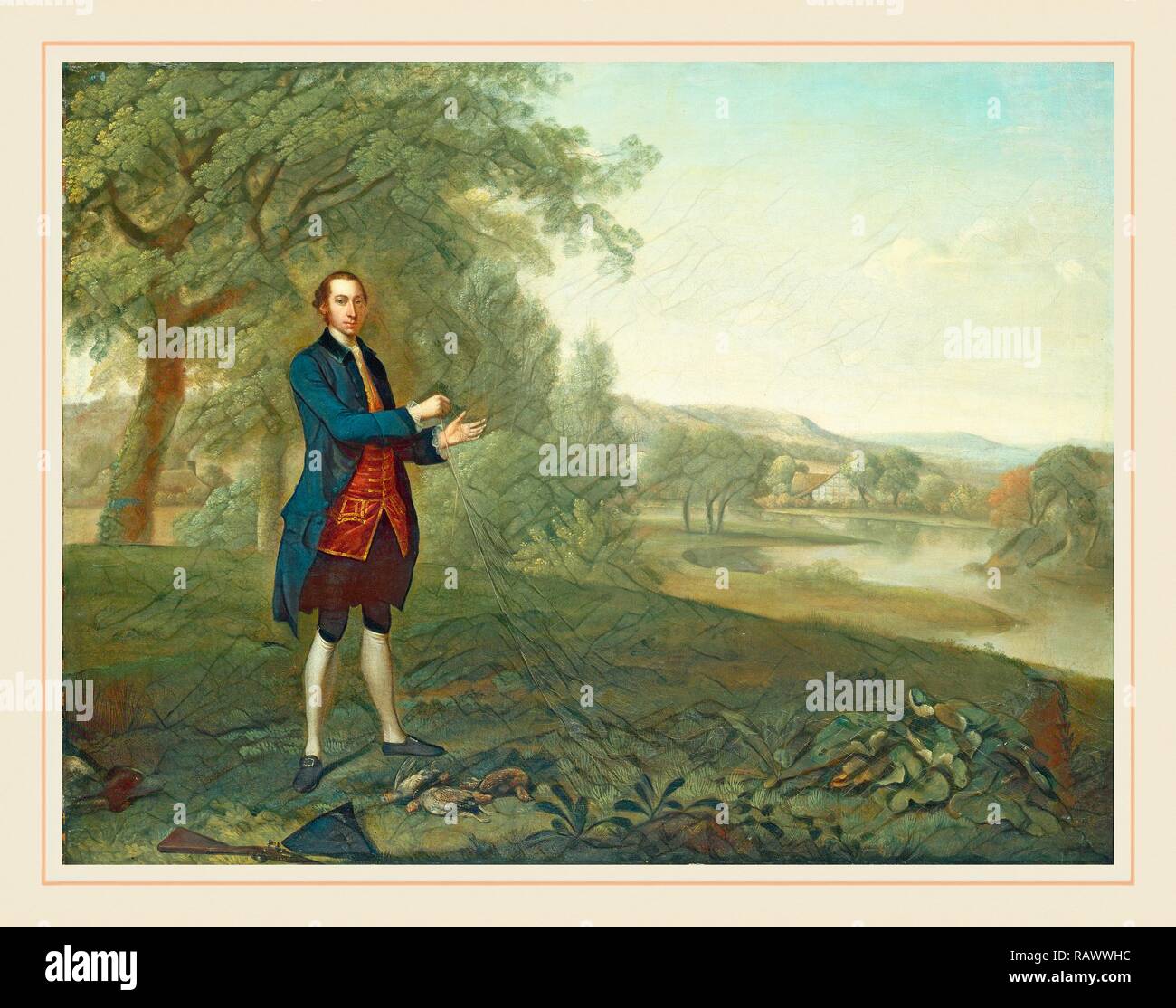 Arthur Devis, Portrait of a Gentleman Netting Partridges, British, 1712 ...