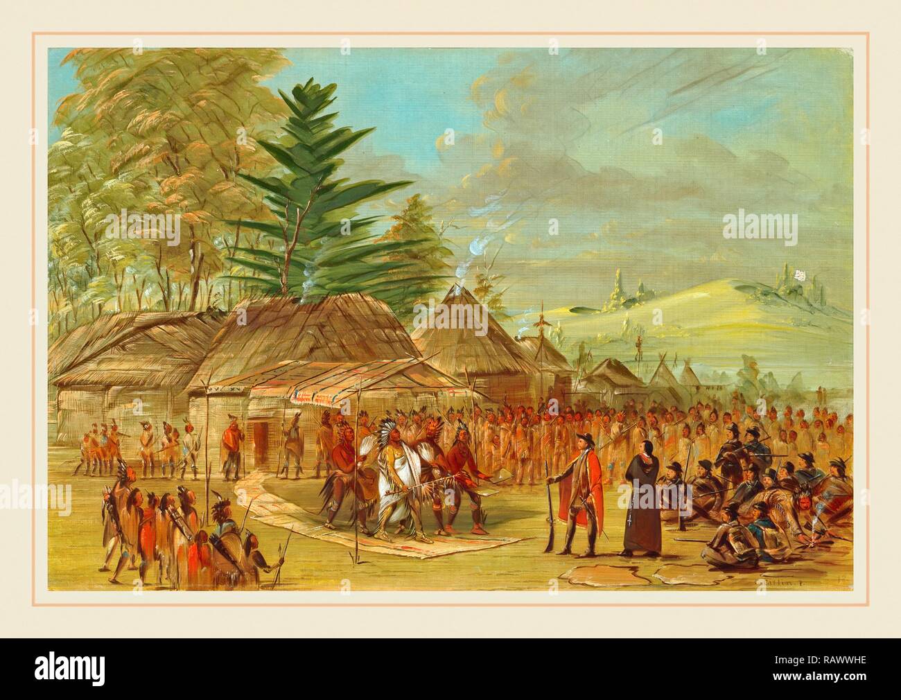 The taensa indians receiving la salle hi-res stock photography and ...