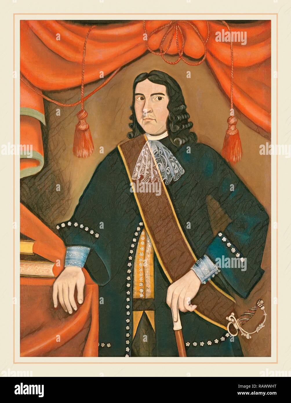 American 19th Century, Samuel Eells, c. 1800, oil on canvas. Reimagined ...