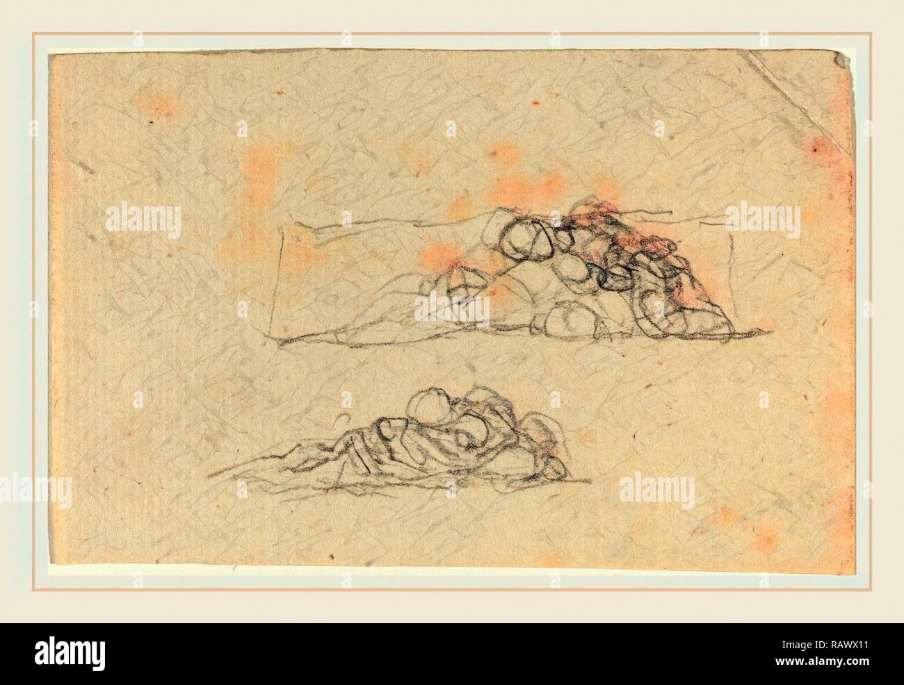 John Flaxman, British (1755-1826), Two Groups of Huddled Figures ...