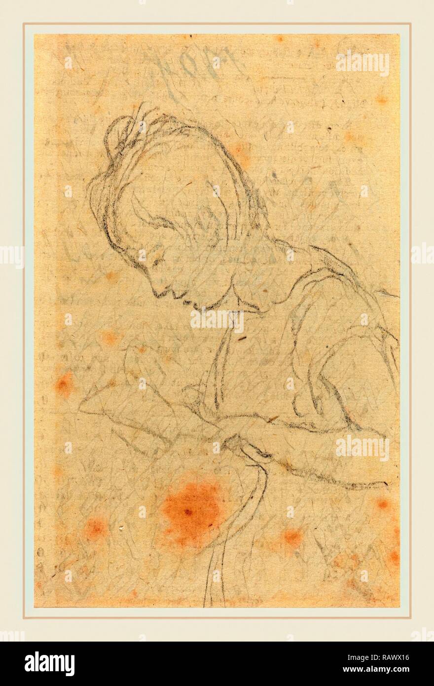 John Flaxman, British (1755-1826), Woman in Profile, graphite ...