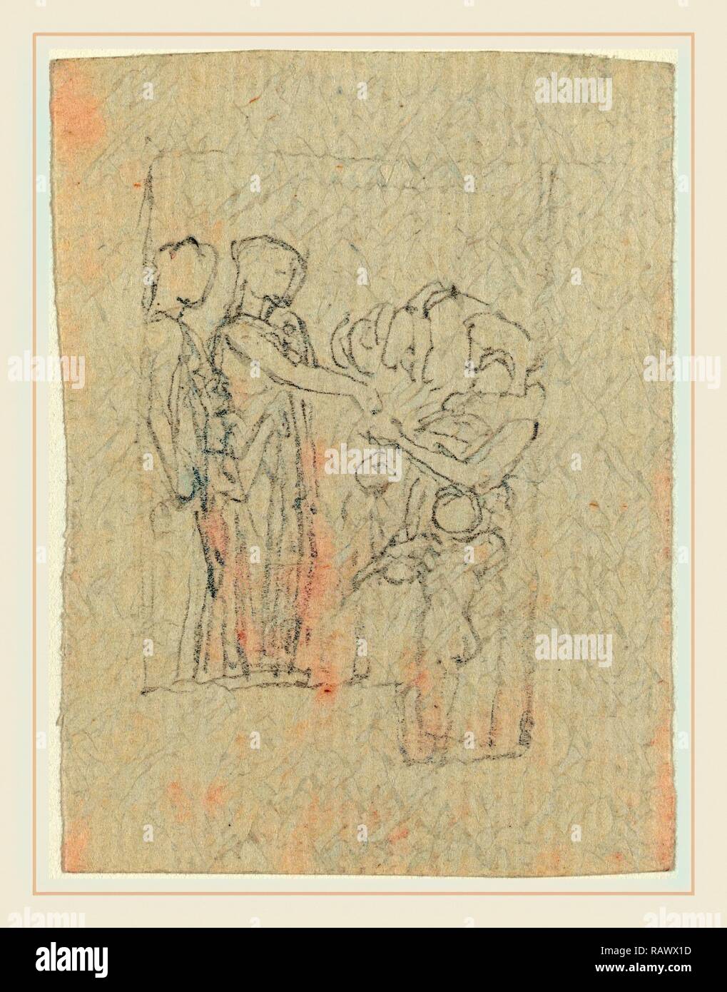 John Flaxman, British (1755-1826), Group of Figures, graphite ...