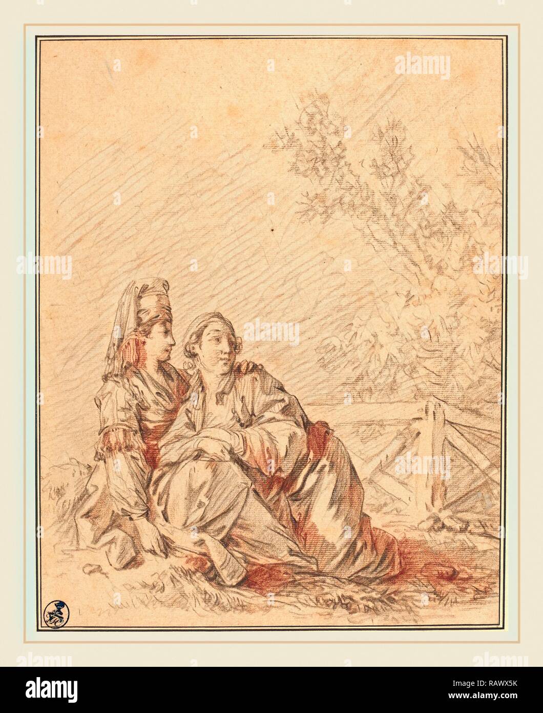 Jean-Baptiste Le Prince, French (1734-1781), Two Russians Seated in ...