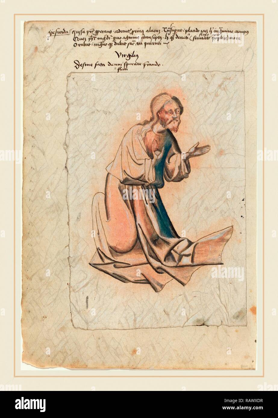 South German 15th Century, Christ Kneeling in Prayer, c. 1425, pen and ...