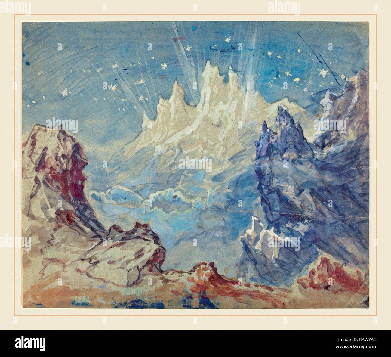 Robert Caney, British (1847-1911), Fantastic Mountainous Landscape with ...