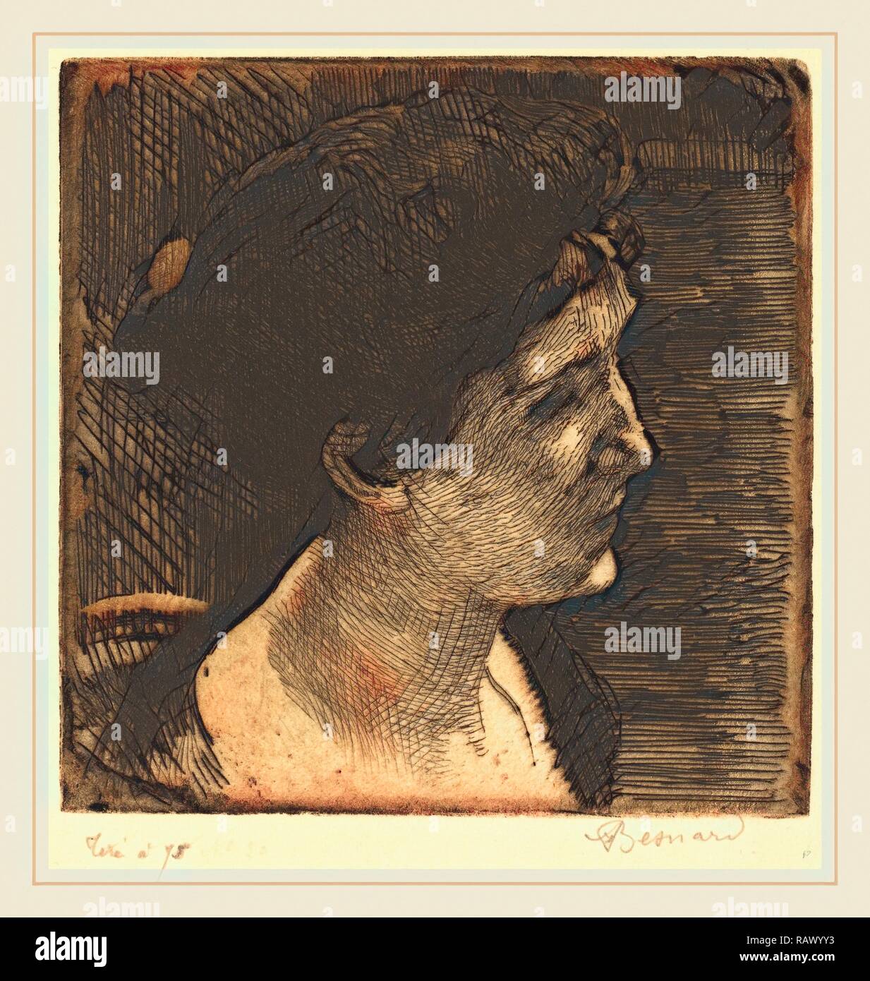 Albert Besnard, French (1849-1934), Woman in Full Profile (Grand profil ...