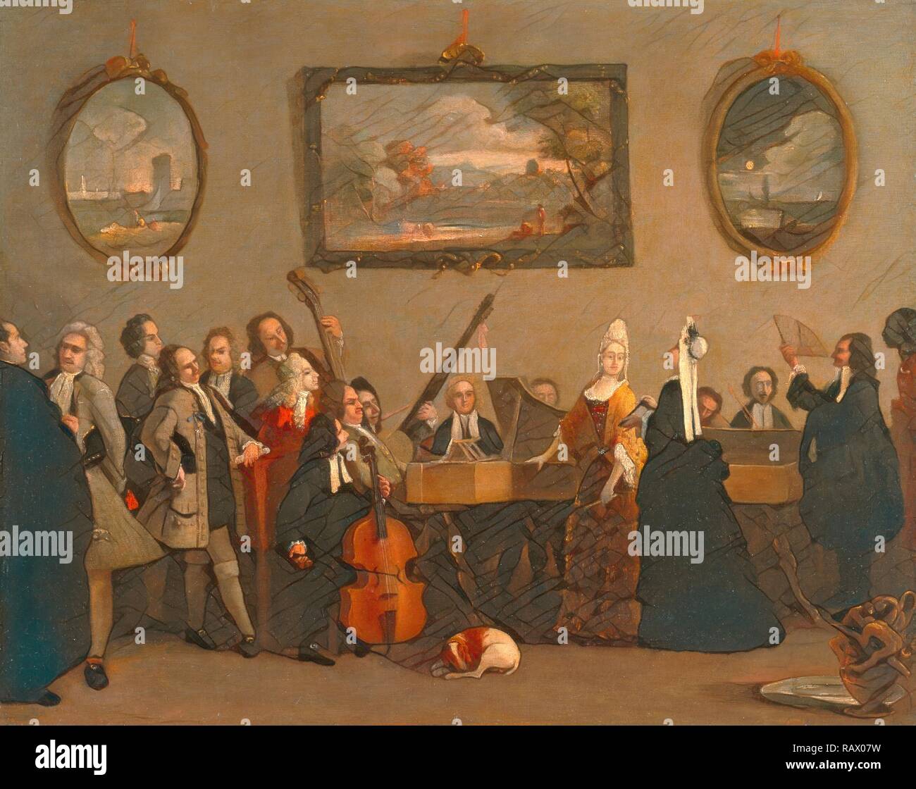 Rehearsal of an opera, Marco Ricci, 1676-1729, Italian. Reimagined by ...