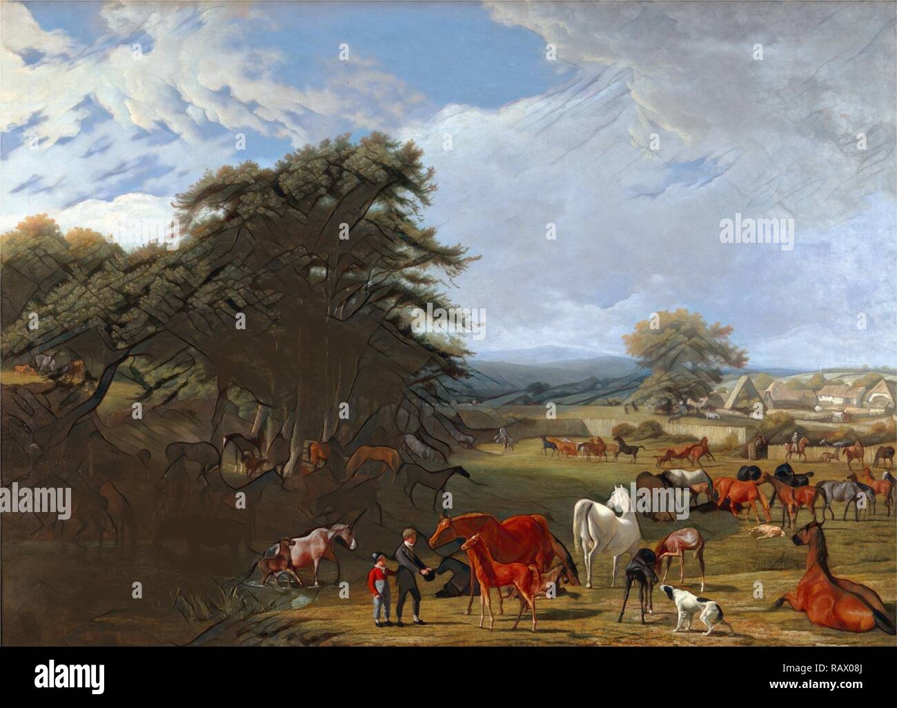 Lord Rivers's Stud Farm, Stratfield Saye Signed in black paint, lower ...