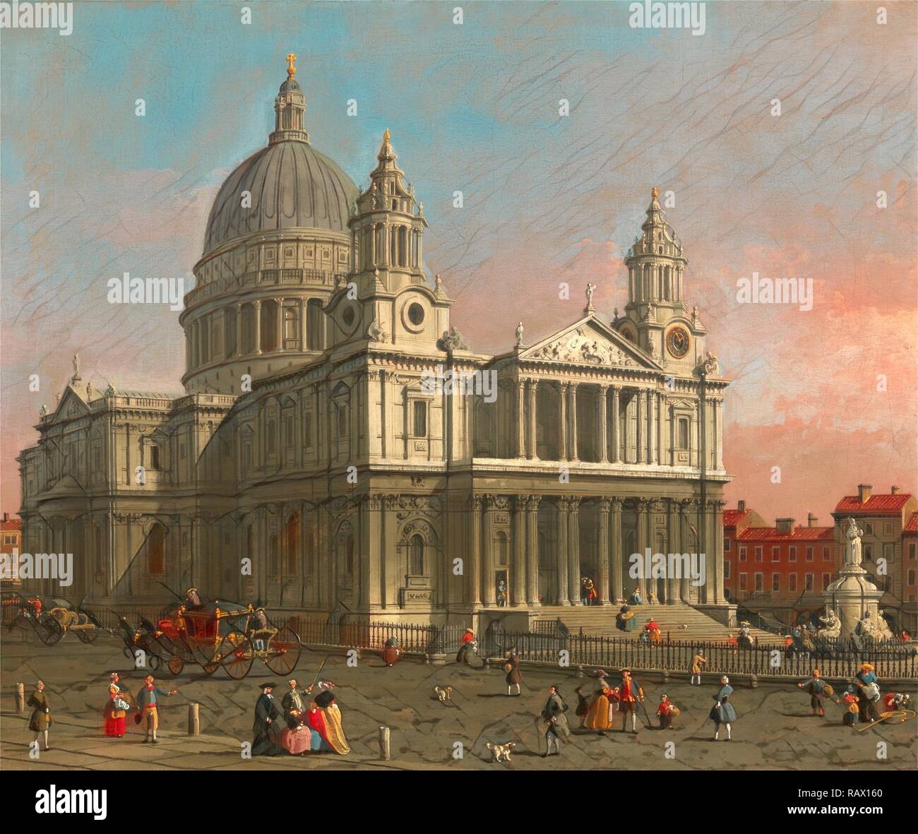 St. Paul's Cathedral, London, UK, Canaletto, 1697-1768, Italian ...