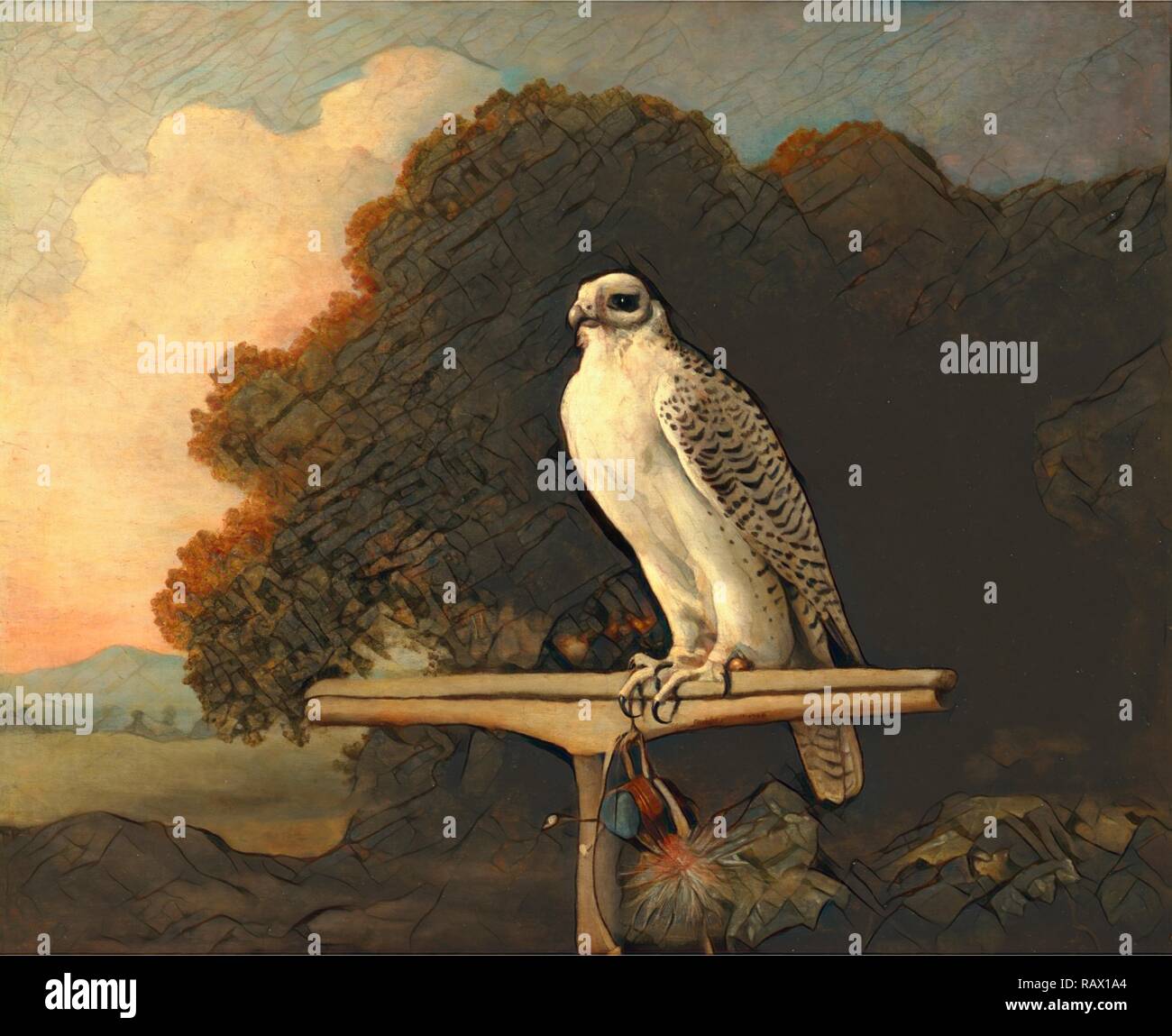 Greenland Falcon Gyr Falcon Signed and dated, lower center: 'Geo Stubbs ...