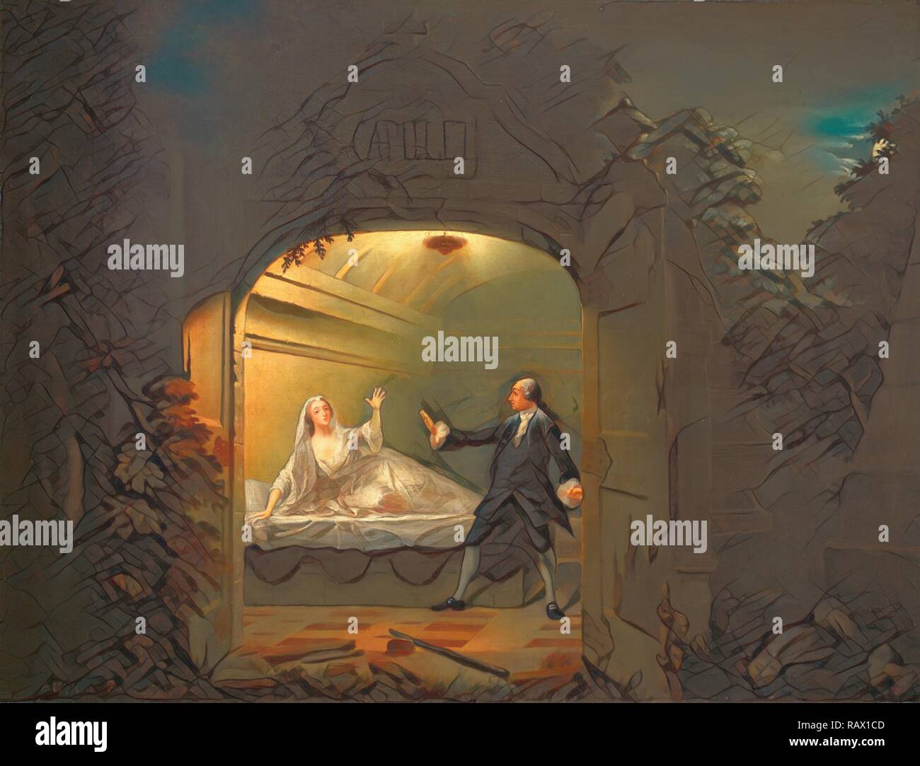 David Garrick and George Anne Bellamy in 'Romeo and Juliet', Act V ...