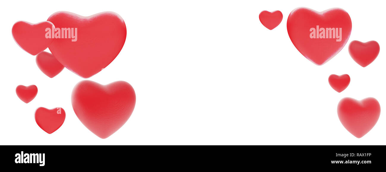 hearts love design 3d-illustration Stock Photo - Alamy