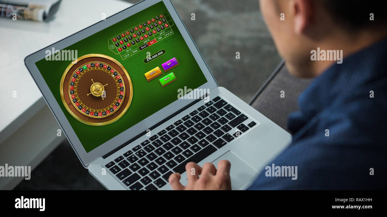 Composite image of online roulette game Stock Photo - Alamy