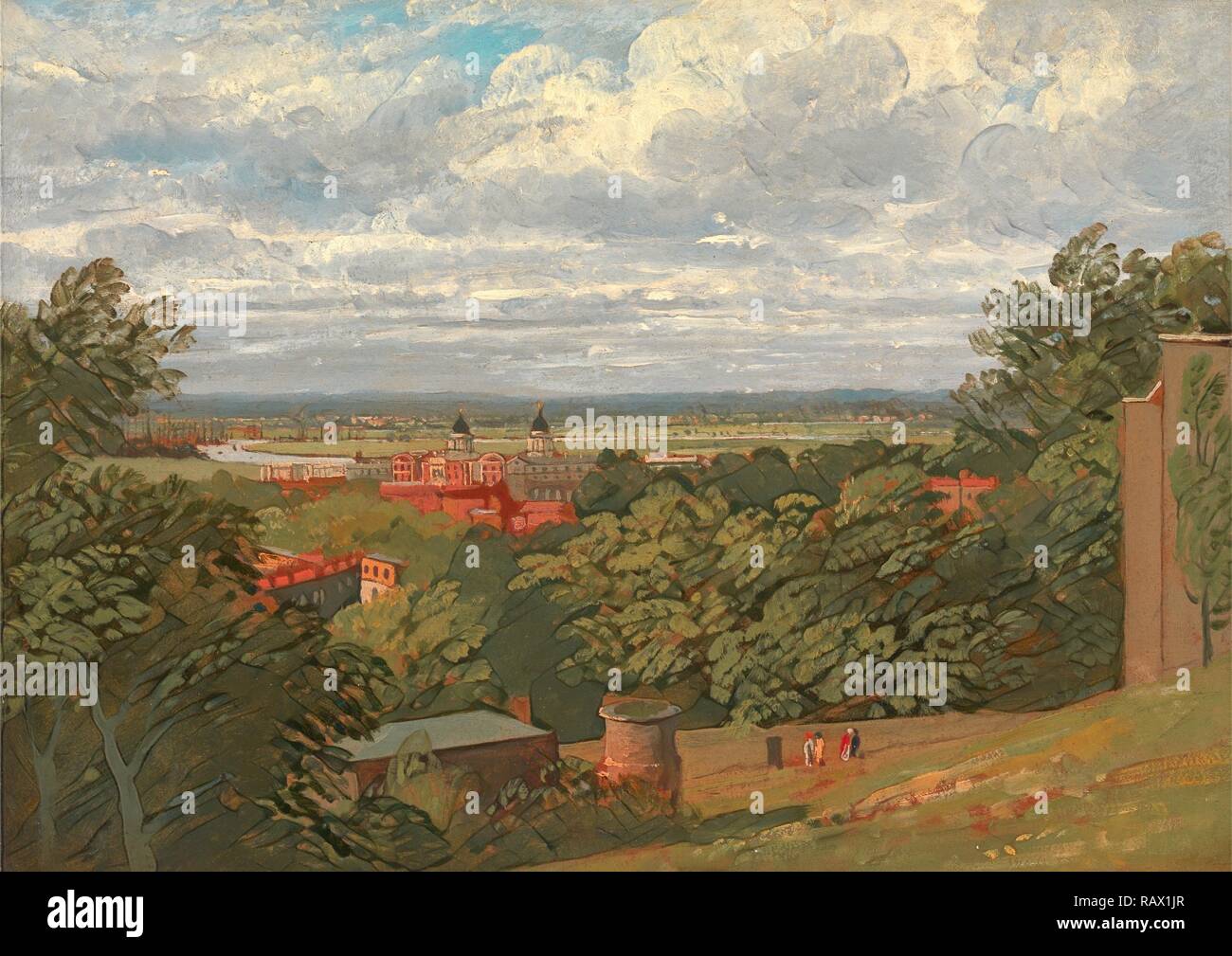 Greenwich Hospital from the Observatory with a Distant View of London ...