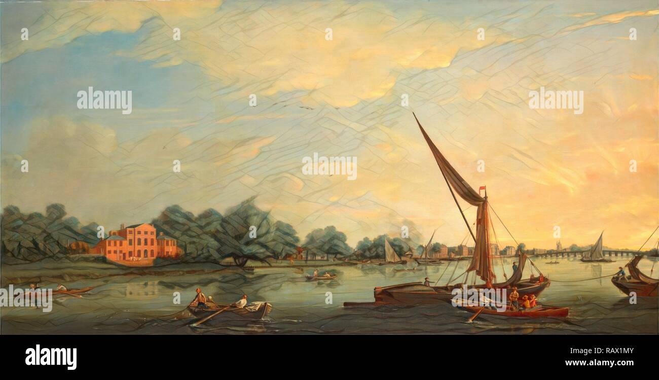 The Thames at Chelsea Signed and dated, lower right: 'Tho. Whitcomb ...