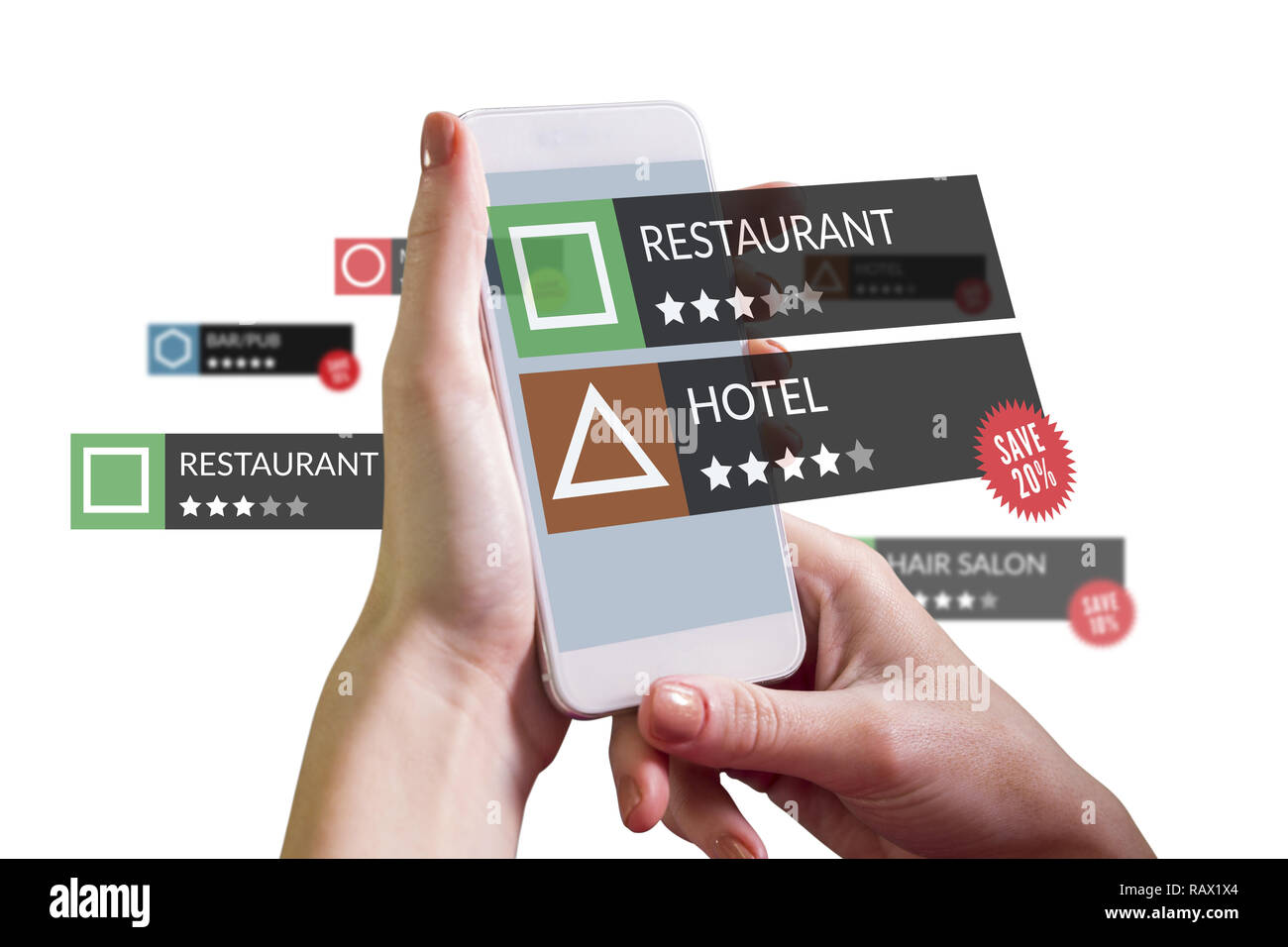 Smartphone With Applications Stock Photo - Alamy