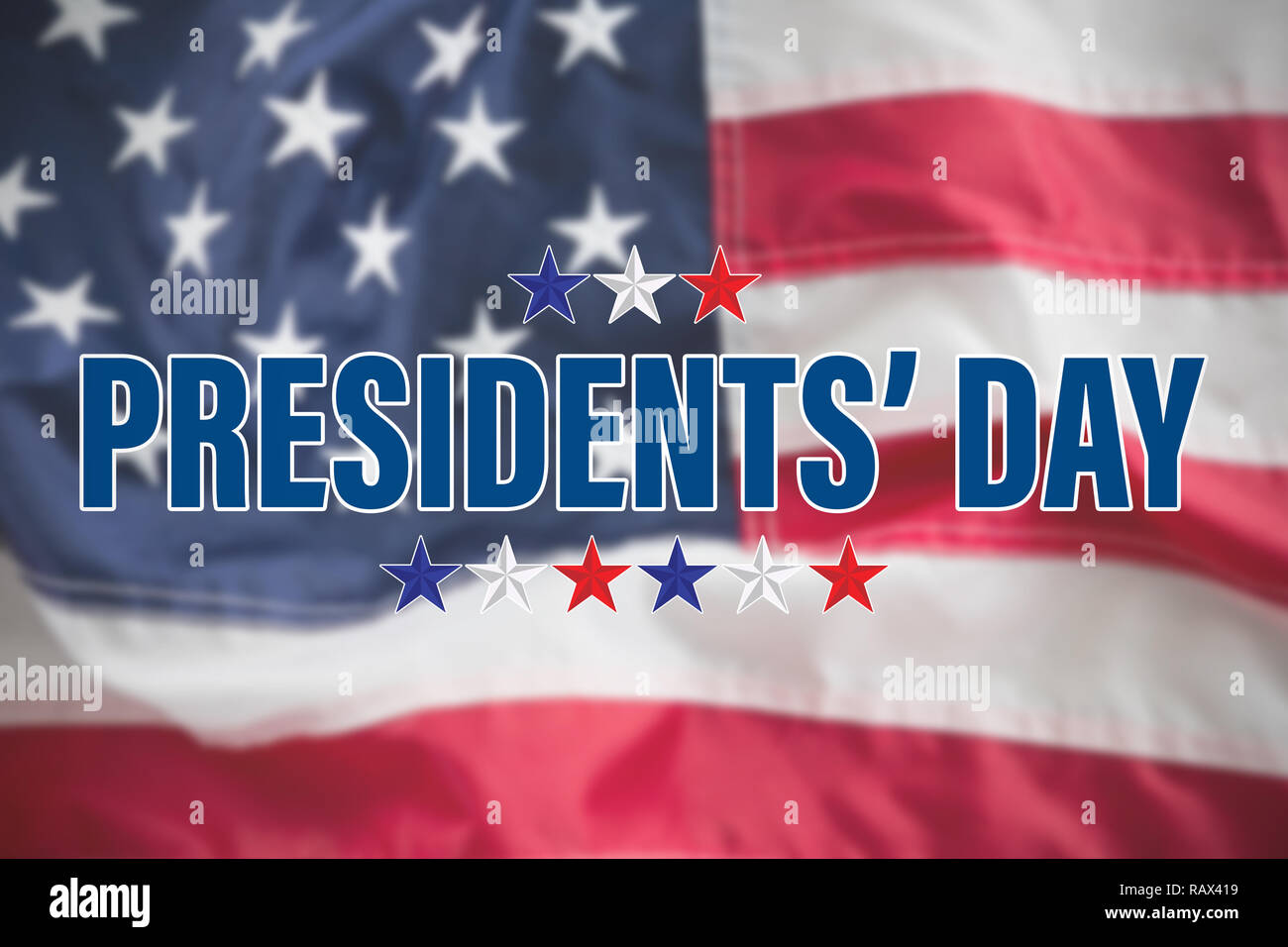 Composite image of presidents day. vector typography, stars Stock Photo ...
