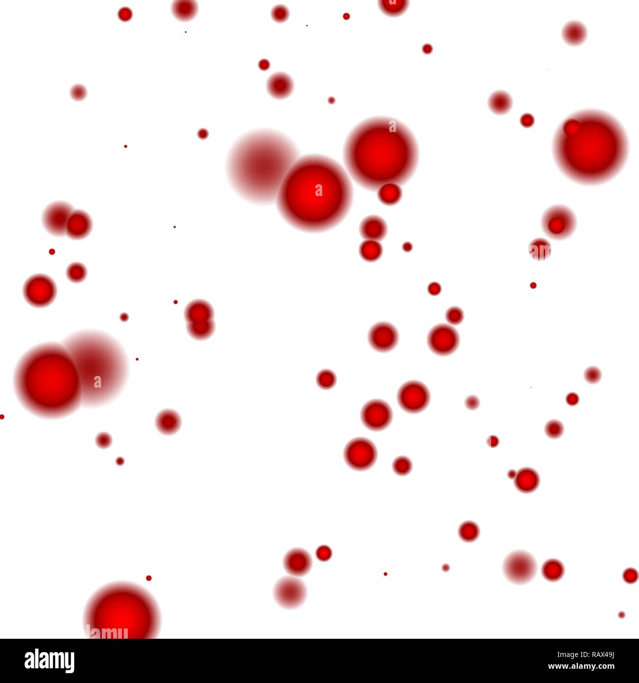 Drops red spots isolated on white background Stock Photo - Alamy