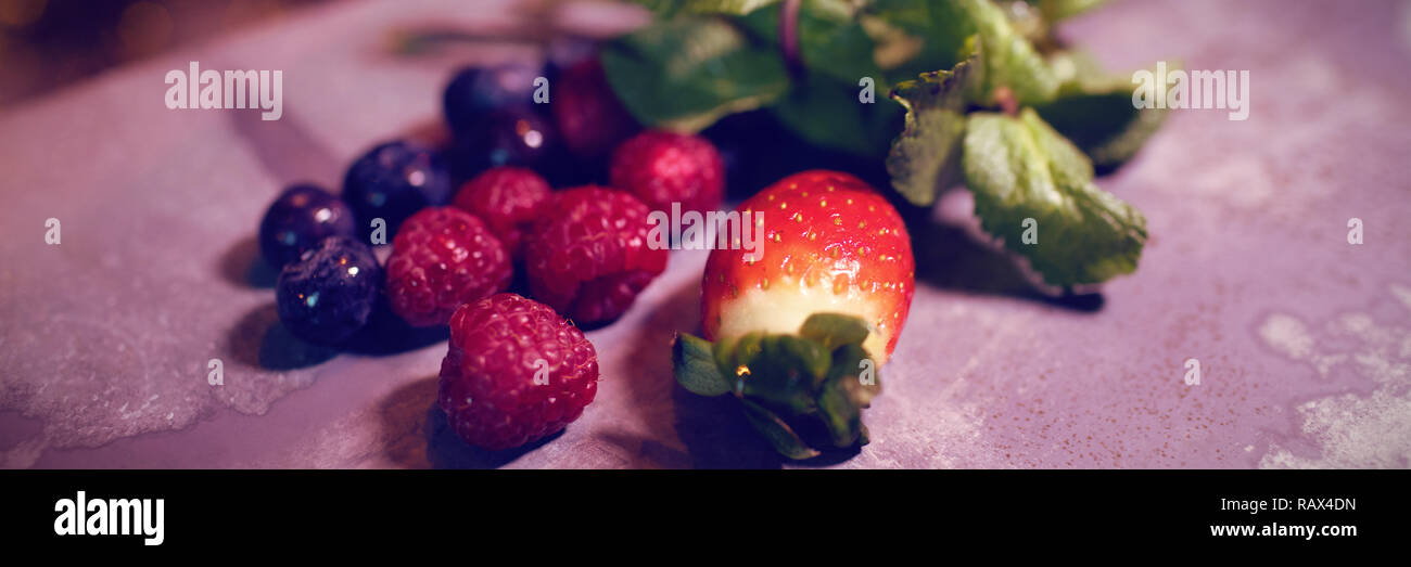Cocktail ingredients on counter in bar Stock Photo - Alamy