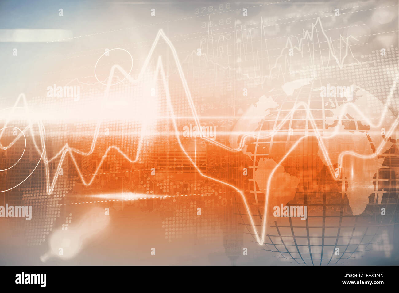 Stocks and shares on black background Stock Photo - Alamy