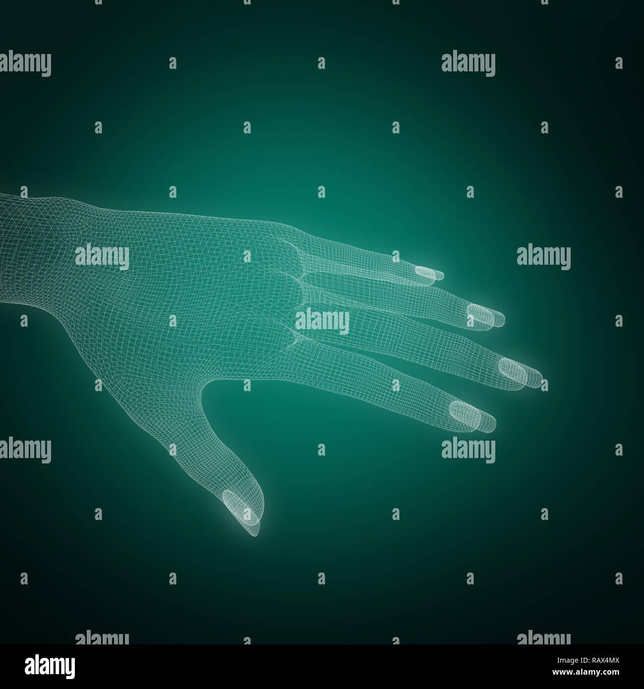 Composite image of 3d illustration image of white human hand Stock ...