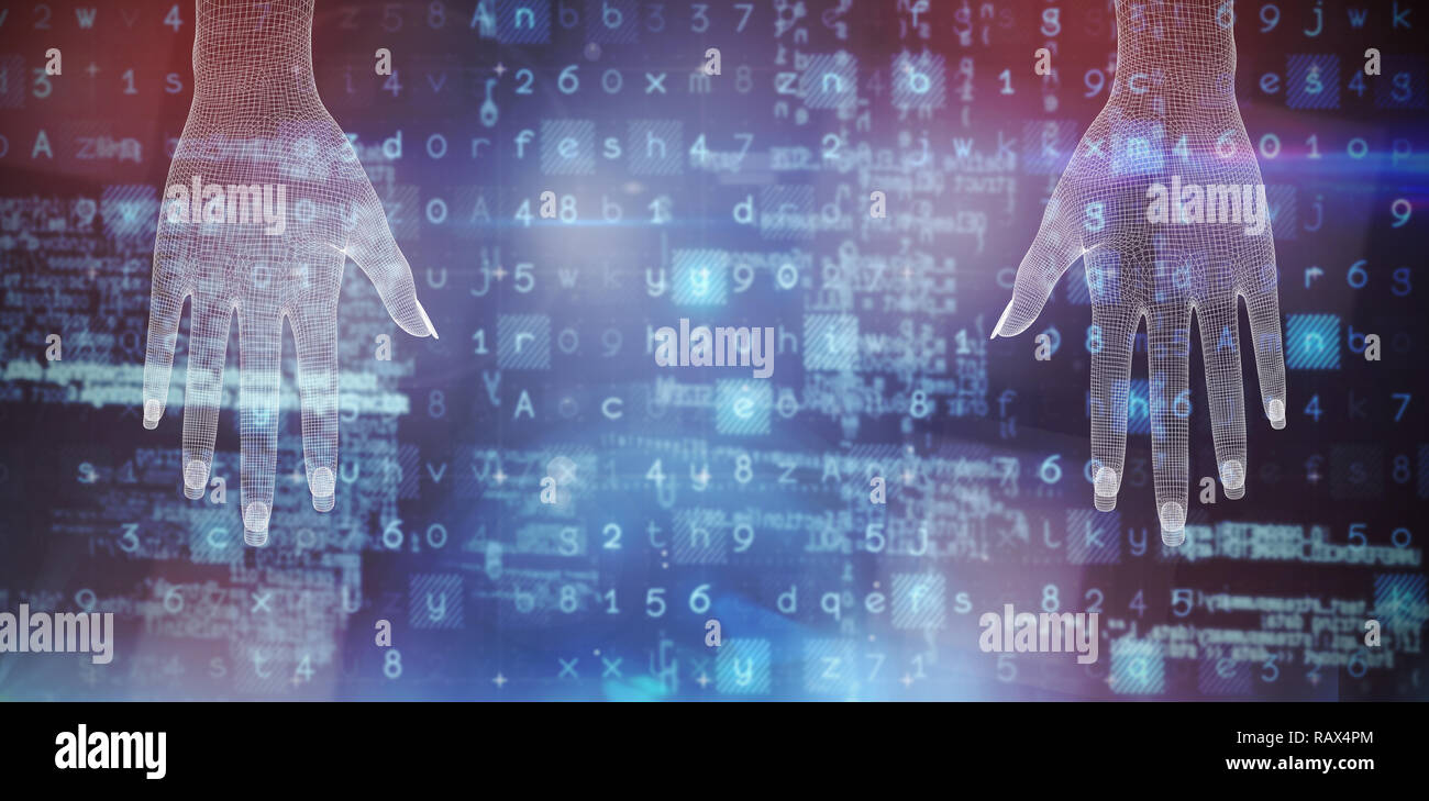 Composite image of 3d image of white human hand Stock Photo - Alamy