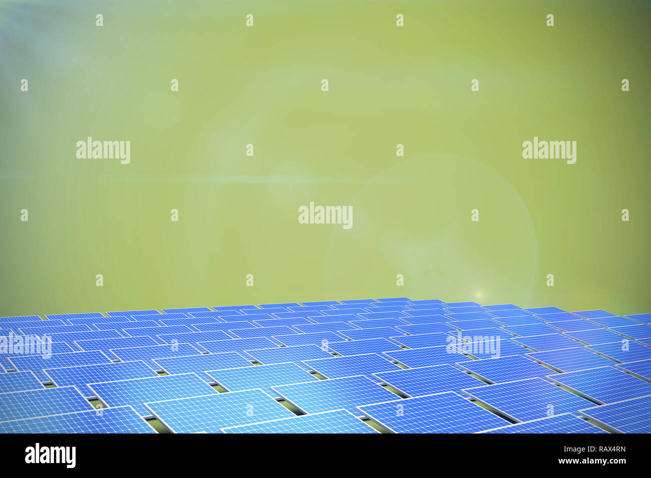 Composite image of blue solar panels Stock Photo - Alamy