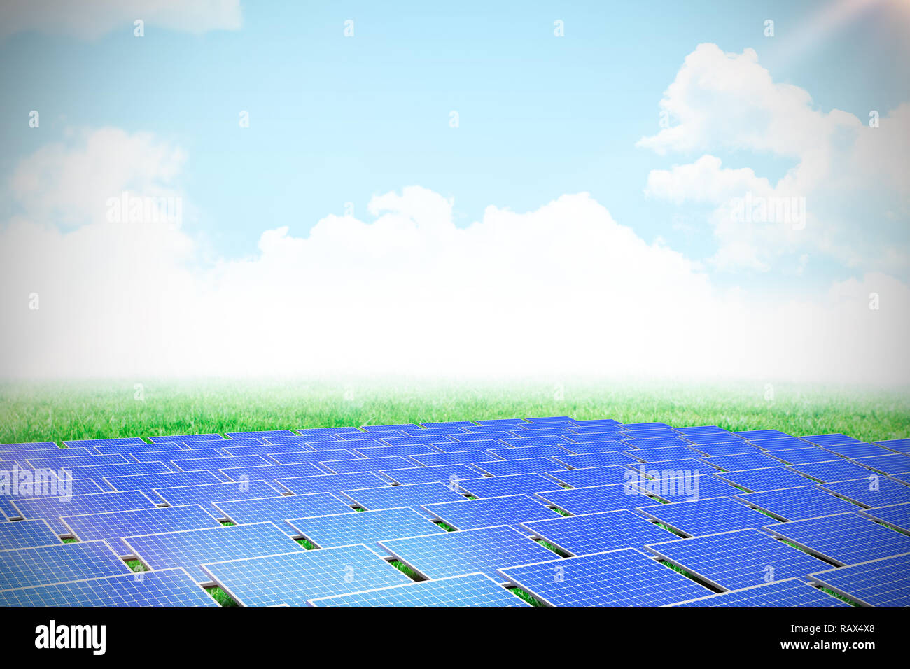 Composite image of blue solar panels Stock Photo - Alamy