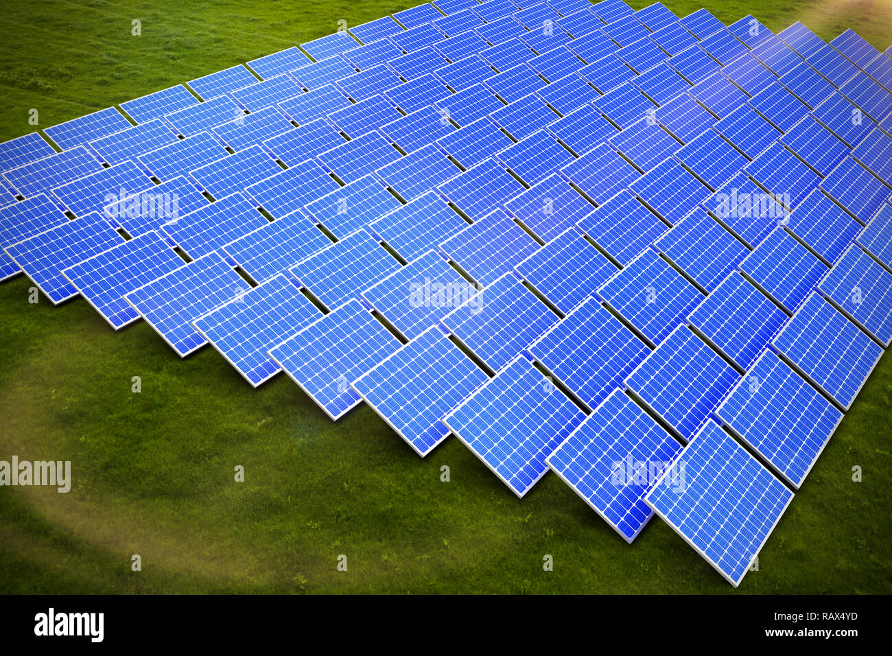 Composite image of blue solar panels Stock Photo - Alamy