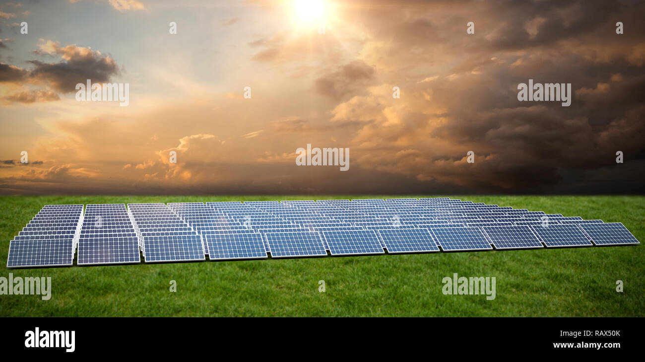 Composite image of solar panels Stock Photo - Alamy