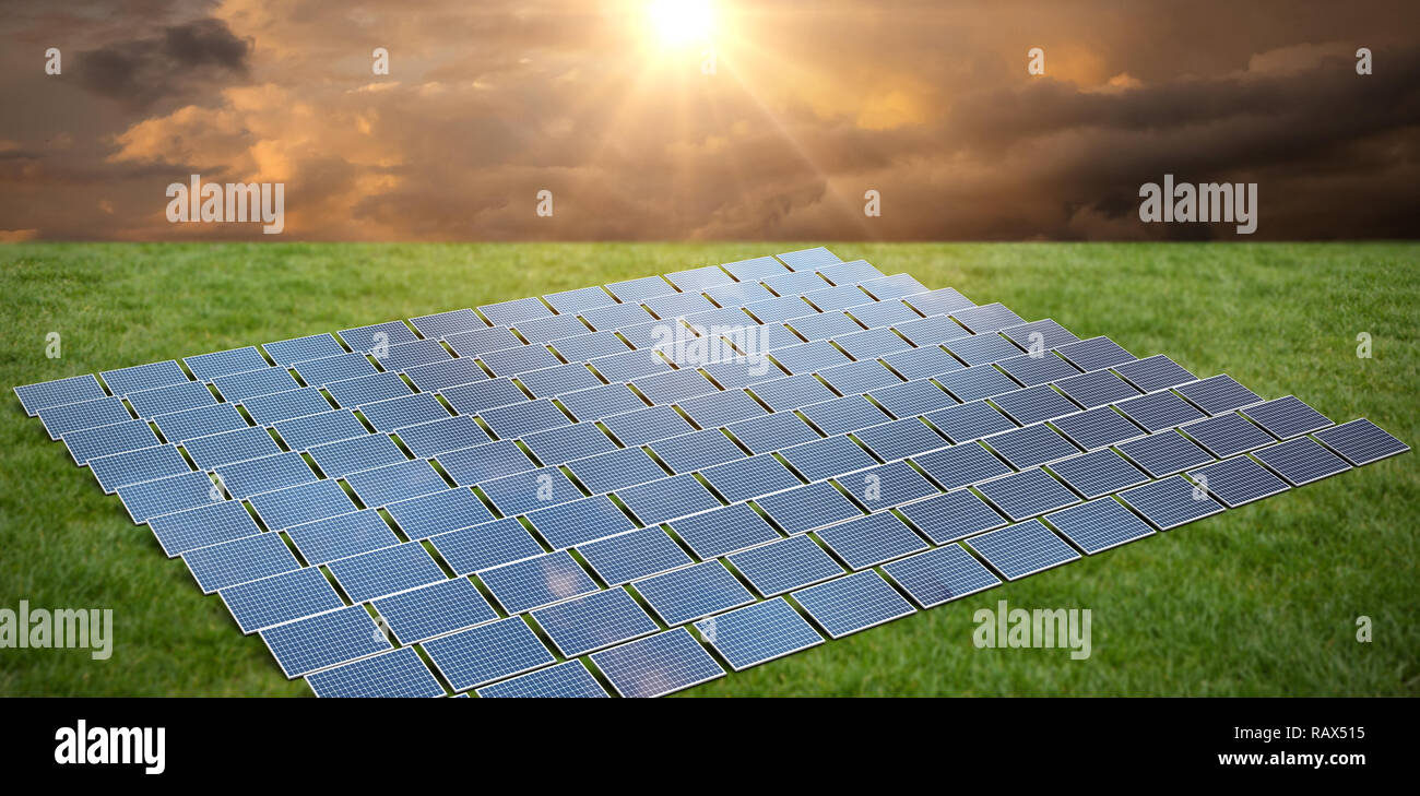 Composite image of solar panels Stock Photo - Alamy
