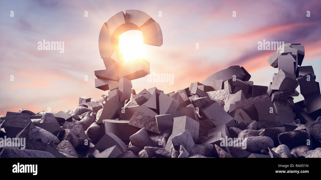 Composite image of 3d image of various damaged signs with rocks Stock ...