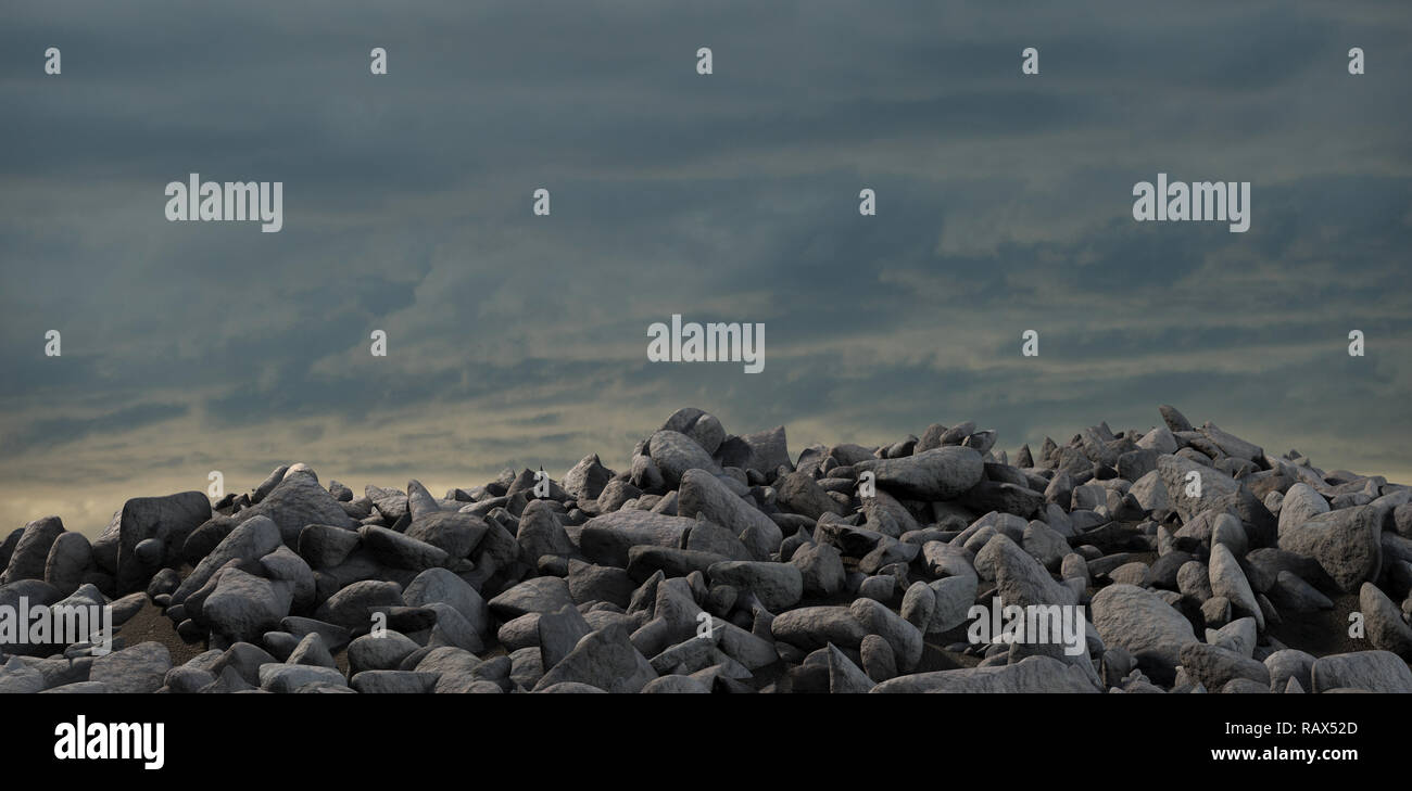 Composite image of pile of rocks Stock Photo - Alamy