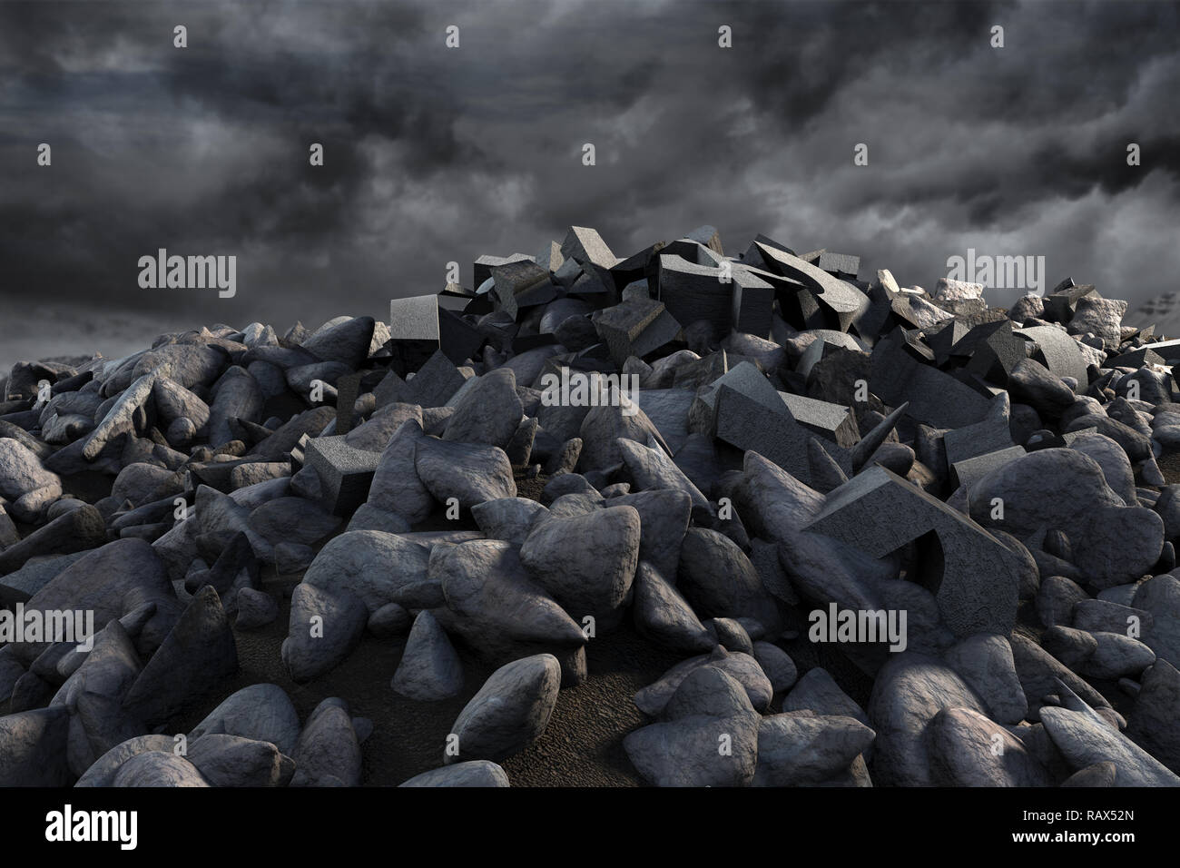 Composite image of pile of rocks Stock Photo - Alamy