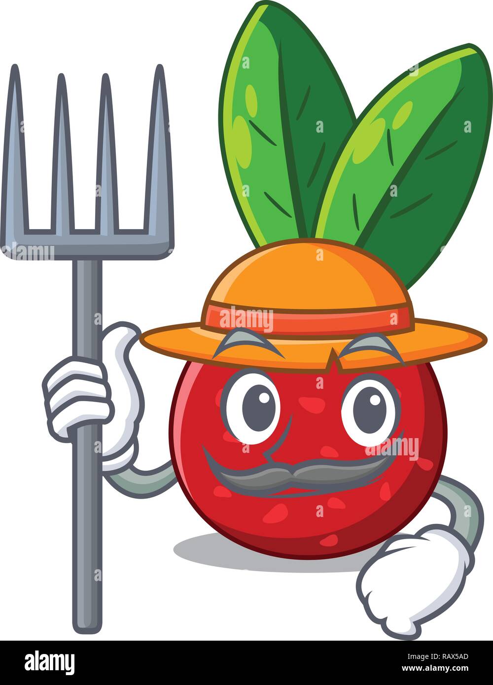 Farmer yangmei fruit in a cartoon basket Stock Vector Image & Art - Alamy