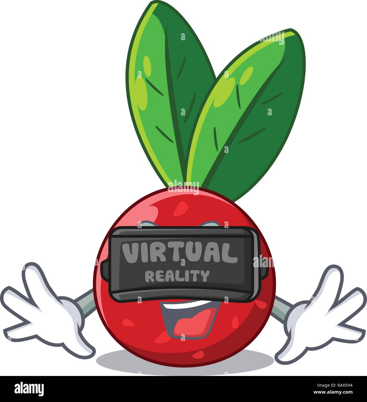 Virtual reality fruit yangmei in the cartoon fridge Stock Vector Image ...