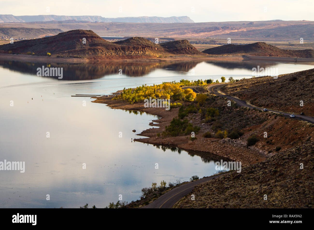 Water reservoir in desert landscape hi-res stock photography and images ...