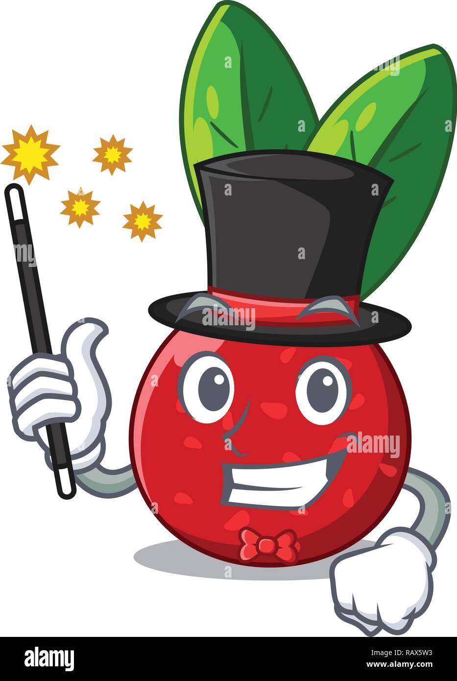 Magician fruit yangmei isolated on the mascot Stock Vector Image & Art ...