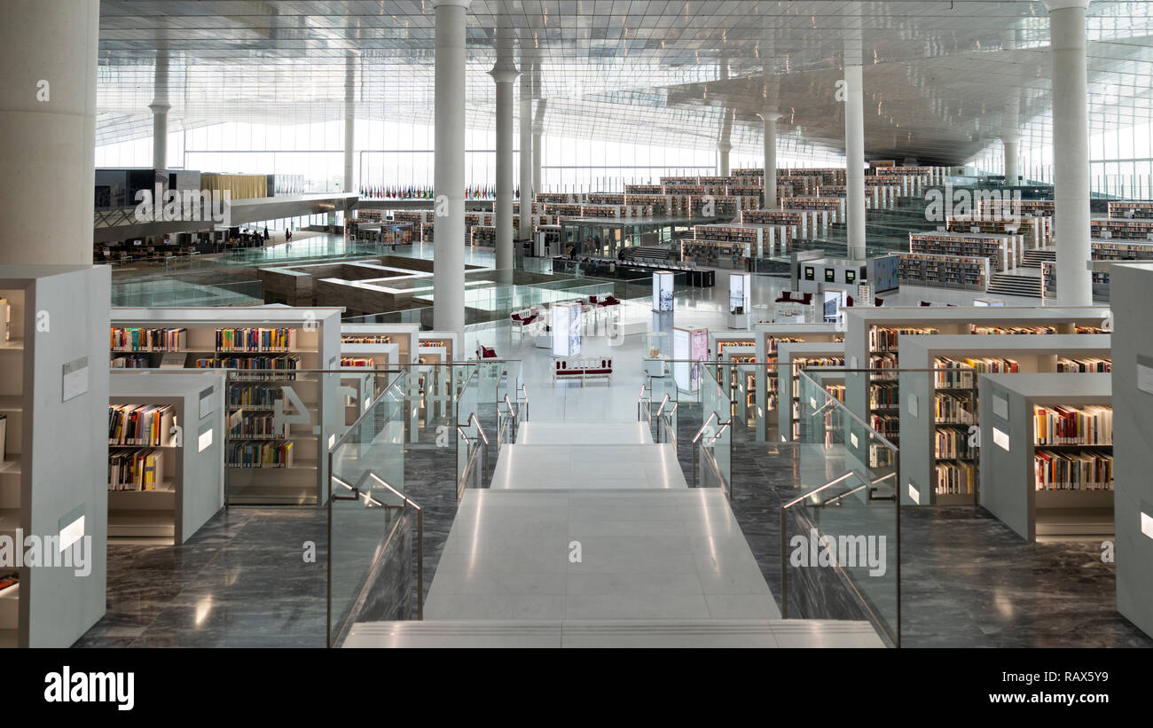 New Qatar national Library in Education City, Doha, Qatar. Architect ...