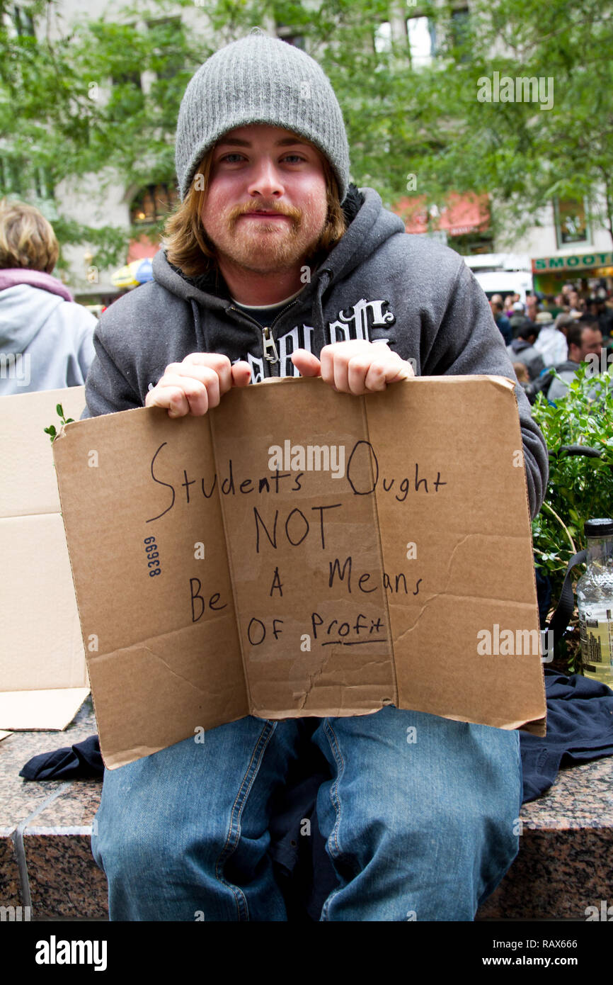Occupy wall street protest signs hi-res stock photography and images ...