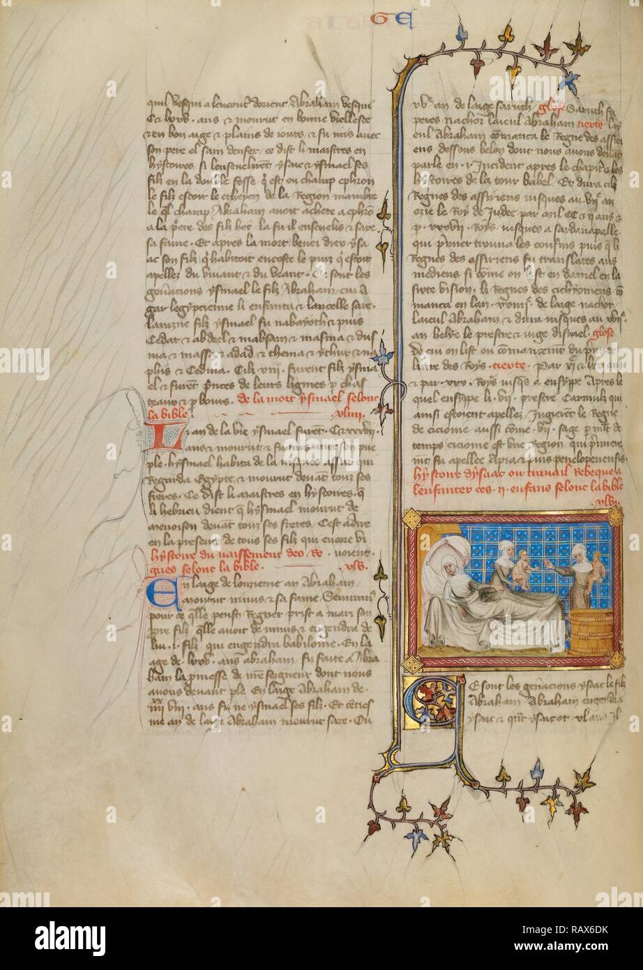 The Birth of Esau and Jacob, Master of Jean de Mandeville, French ...