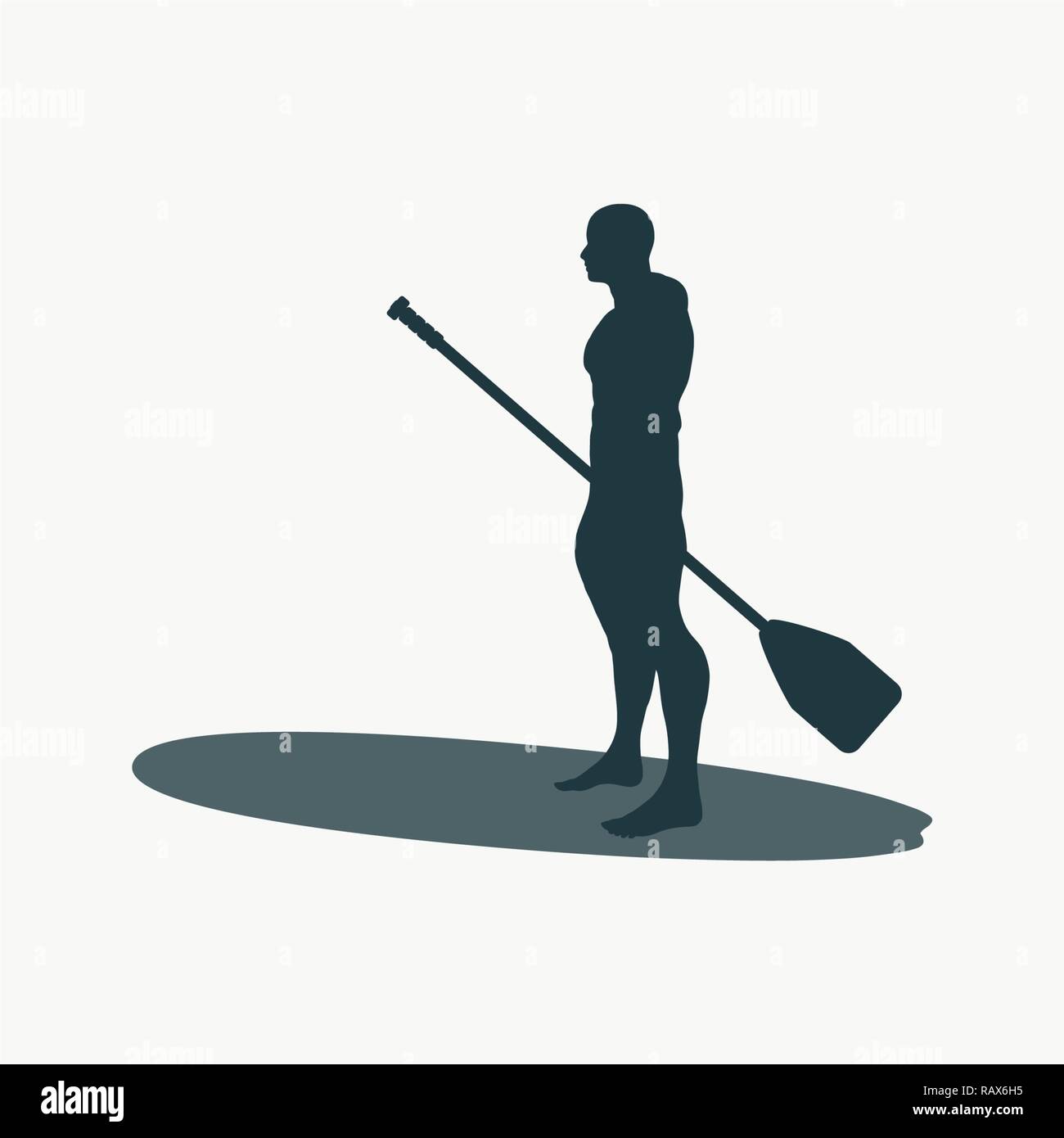 Surfer man surfboard standing Stock Vector Images - Alamy