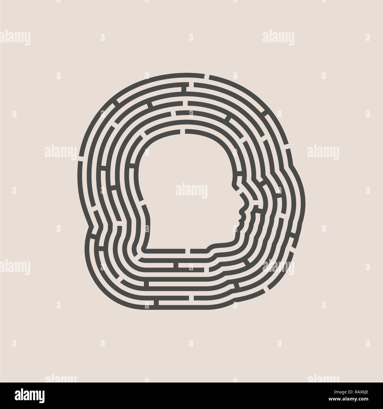 Man in the maze vector Stock Vector Images - Alamy