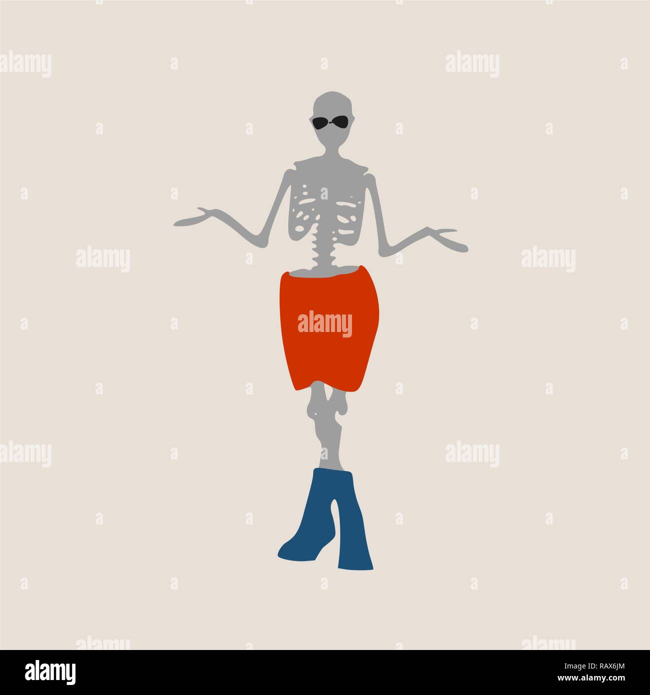 Skeleton shrugging shoulders Stock Vector Image & Art - Alamy