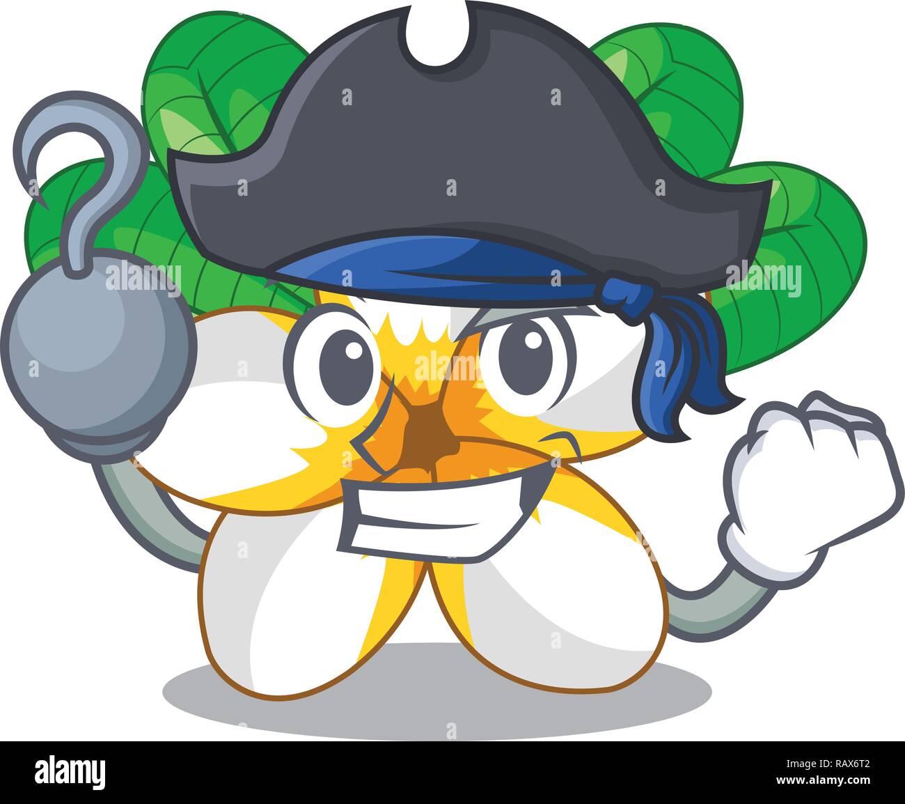 Pirate flower frangipain in a cartoon basket Stock Vector Image & Art ...