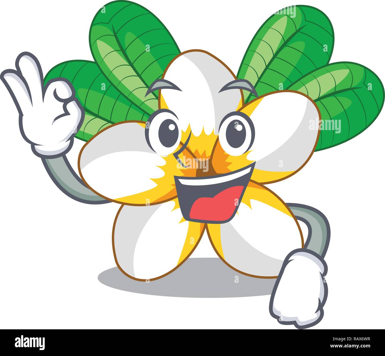 Okay frangipani flowers in the chracter pot Stock Vector Image & Art ...