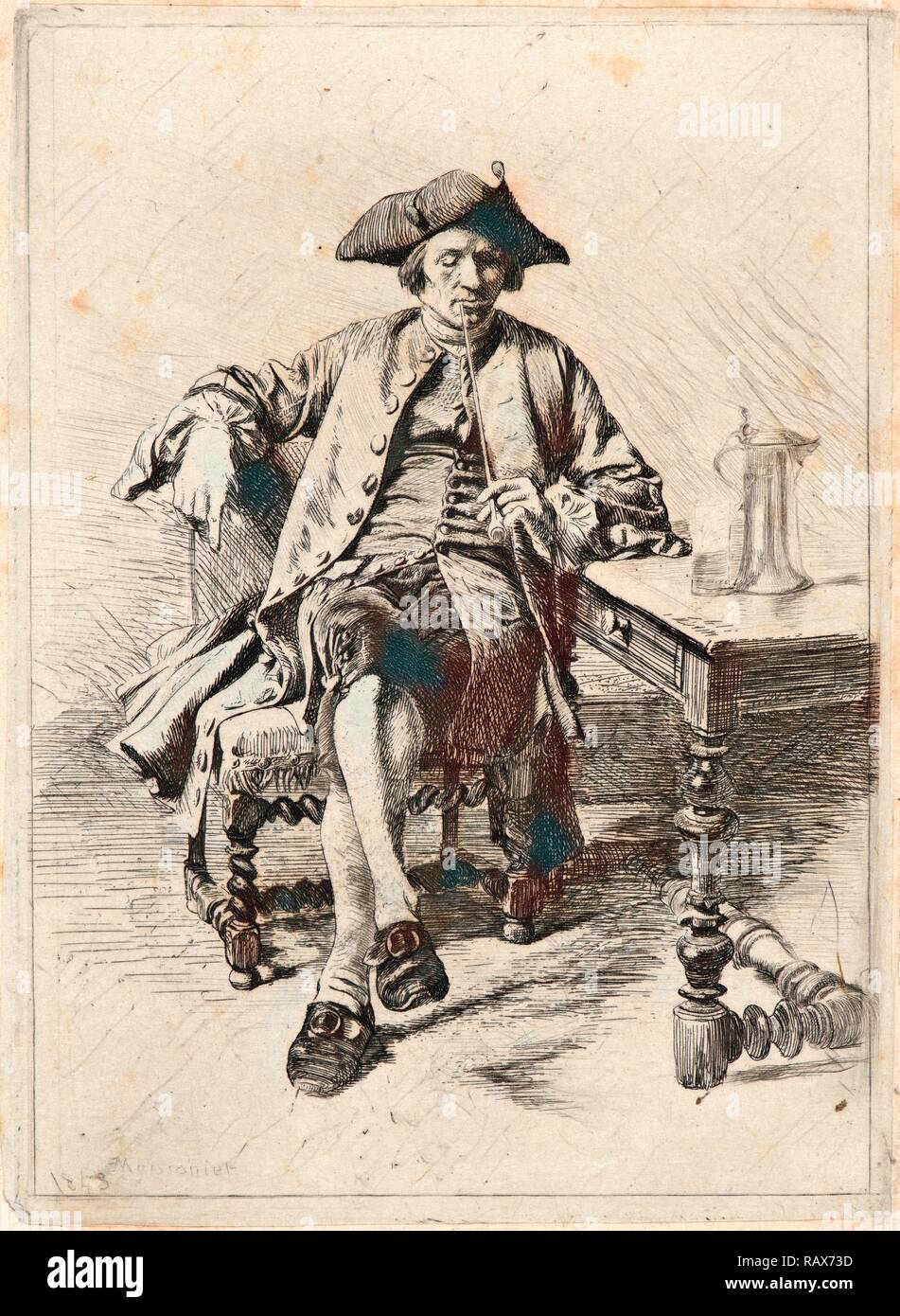 Jean Louis Ernest Meissonier (French, 1815 - 1891). The Smoker, 1843 ...