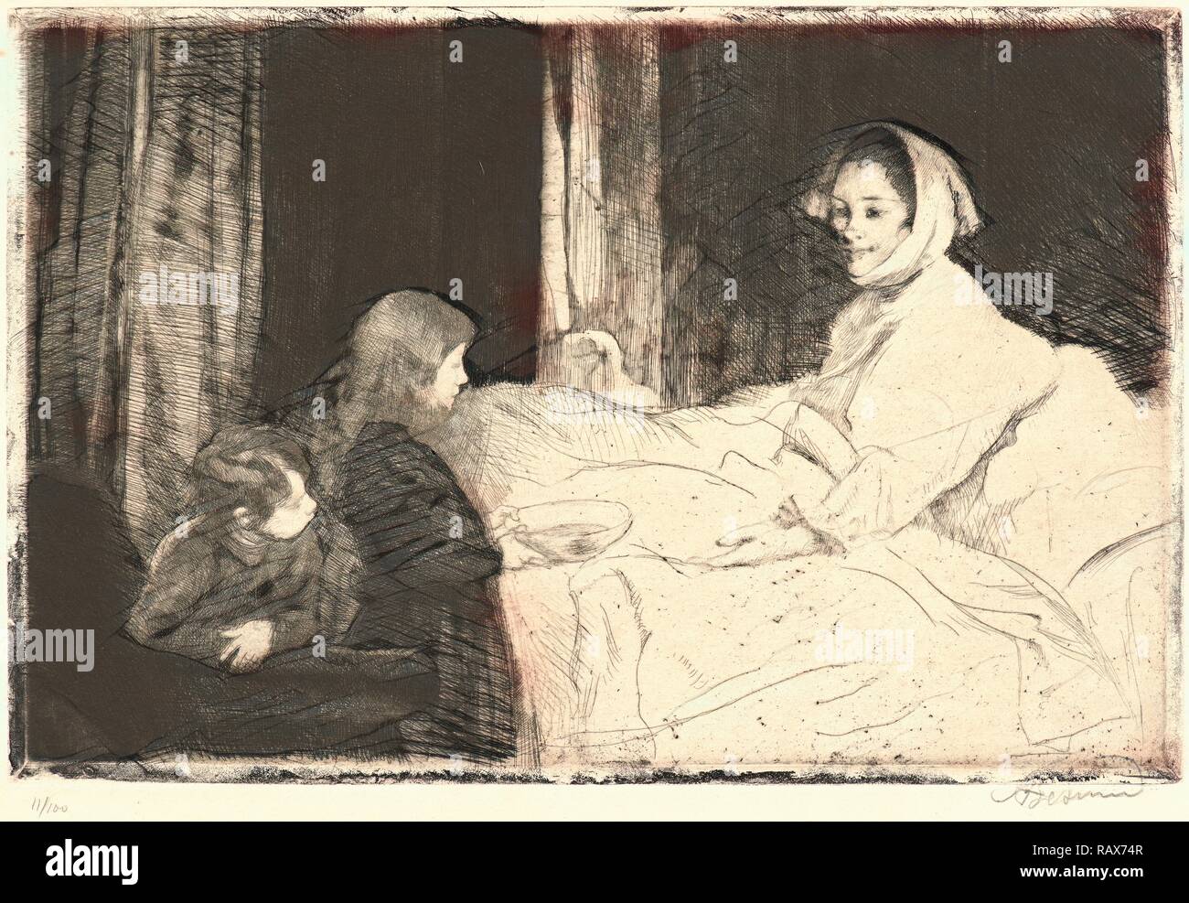 Albert Besnard (French, 1849 - 1934). The Sick Mother (La Mère Malade ...