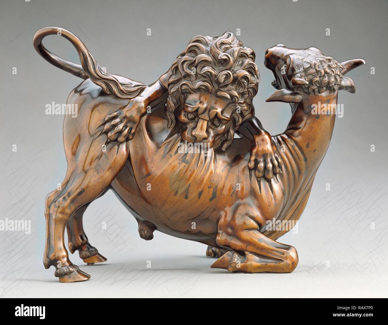 Lion attacking bull hi-res stock photography and images - Alamy