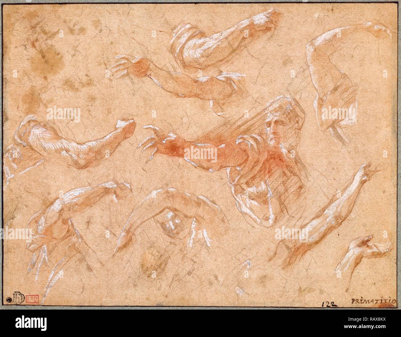 Study of God the Father with Angels, Francesco Primaticcio, Italian ...